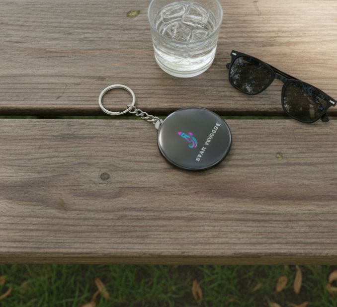Round Key Chain | 4 Dots